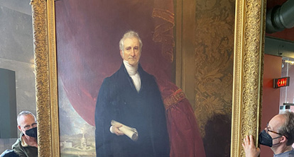 Portrait of a president on the move: Stately Eliphalet Nott painting ...